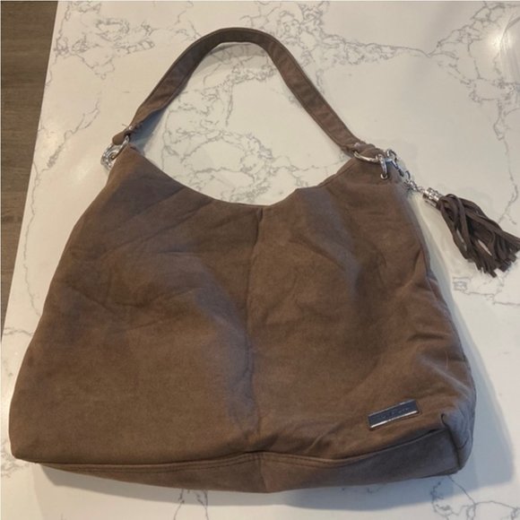 Bags | Bella Russo Brown Suede Slouched Purse | Poshmark